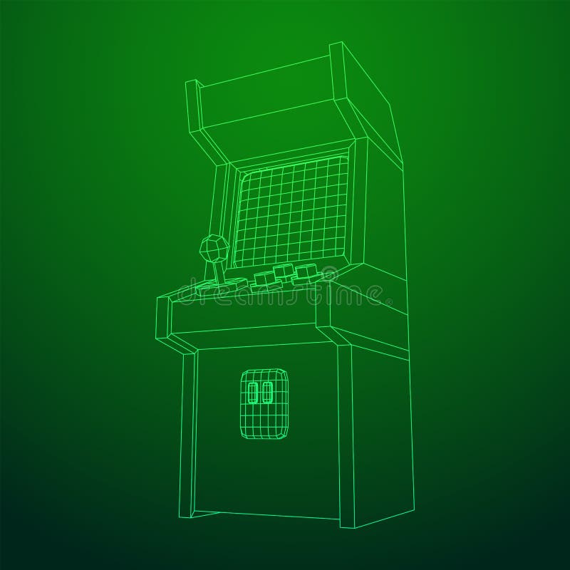 Arcade Retro Game Machine Vector Stock Vector - Illustration of arcade ...