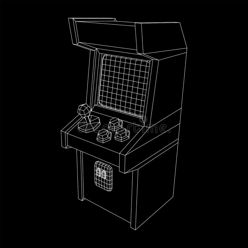 Arcade Retro Game Machine Vector Stock Vector - Illustration of ...