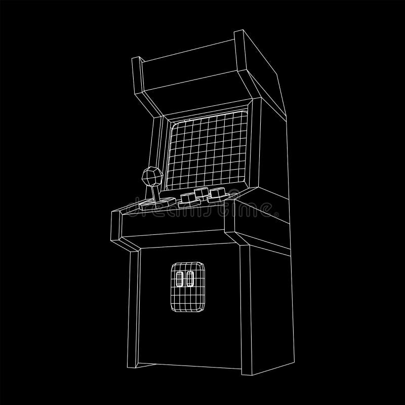 Arcade Retro Game Machine Vector Stock Vector - Illustration of school ...