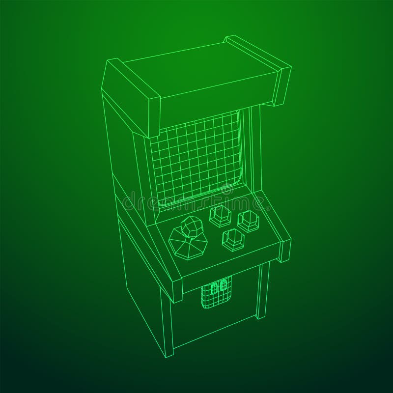 Arcade Retro Game Machine Vector Stock Vector - Illustration of gaming ...