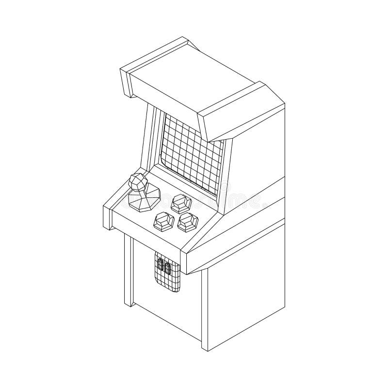 Arcade Retro Game Machine Vector Stock Vector - Illustration of gaming ...