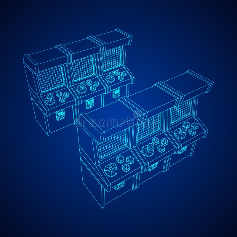 Arcade Retro Game Machine Vector Stock Photo - Image of player, video ...