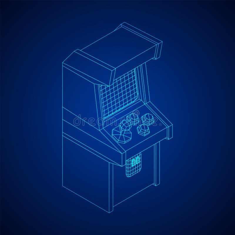 Arcade Retro Game Machine Vector Stock Vector - Illustration of video ...