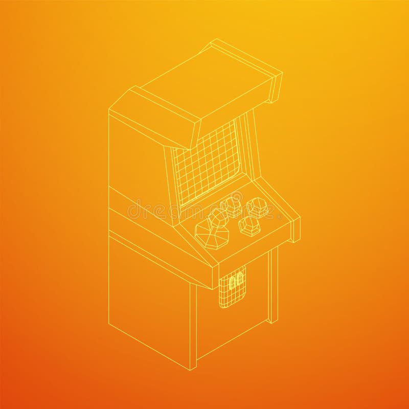 Arcade Retro Game Machine Vector Stock Vector - Illustration of panel ...