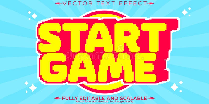 Arcade Text Effect, Editable Pixel and Retro Text Style Stock ...