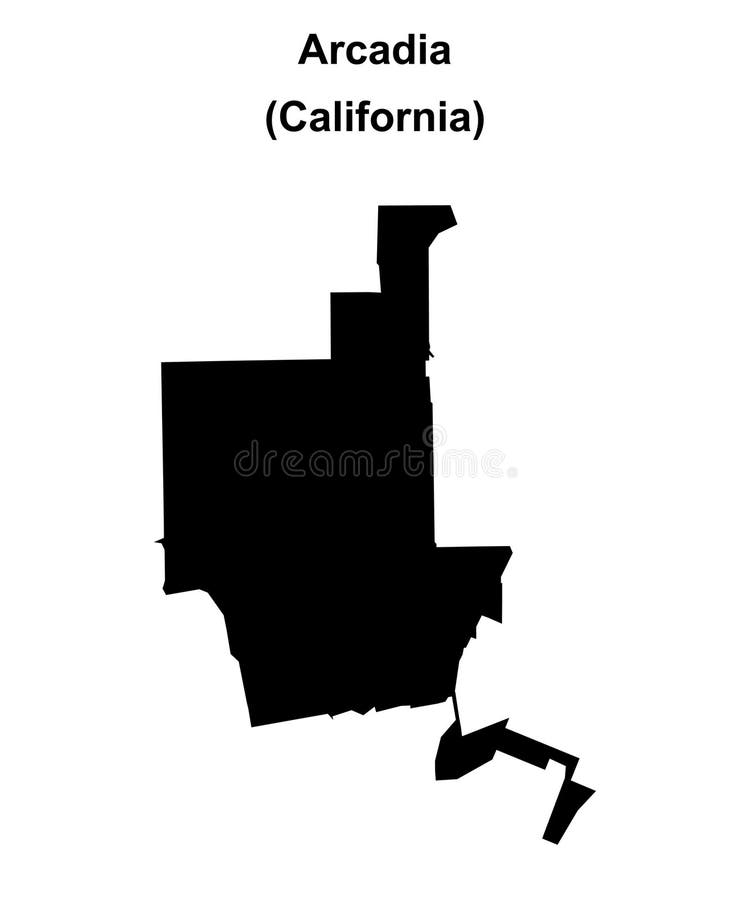 Arcadia outline map stock vector. Illustration of detailed - 356991521