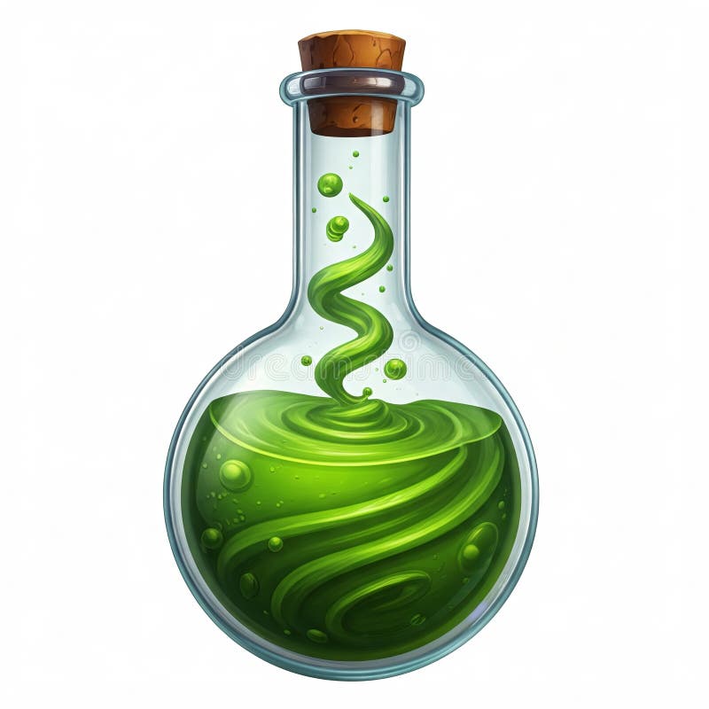 Arcane Energy Flask stock illustration. Illustration of bottle - 358990032