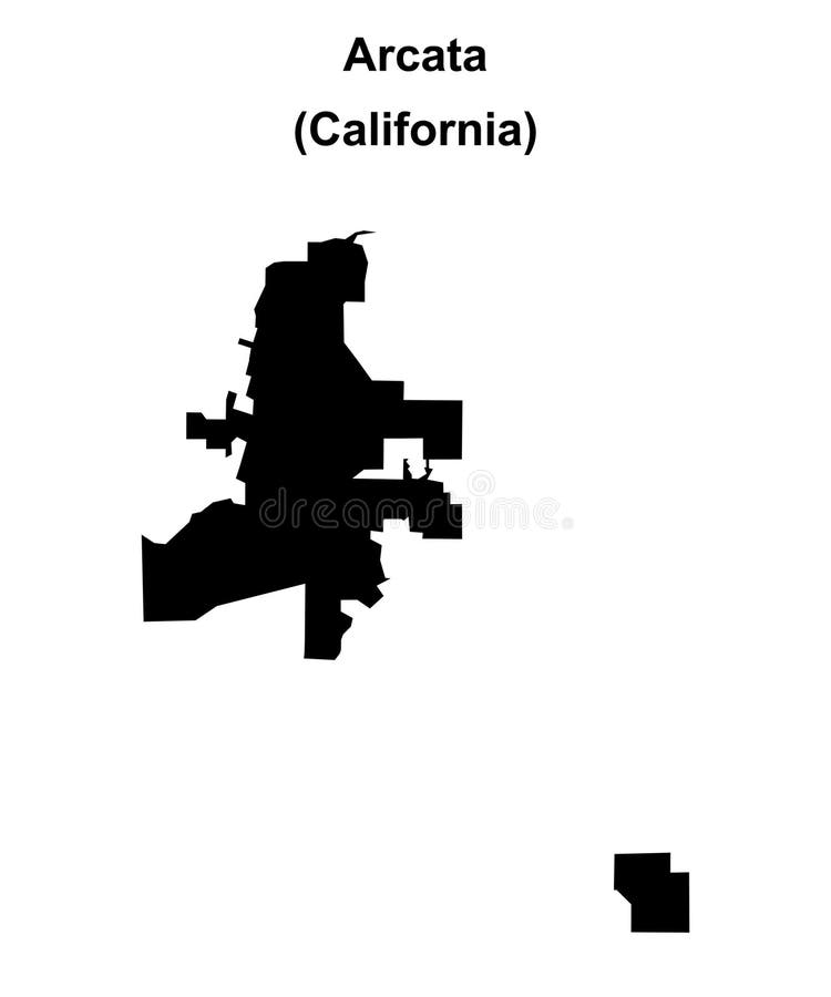 Arcata outline map stock vector. Illustration of arcata - 356991541