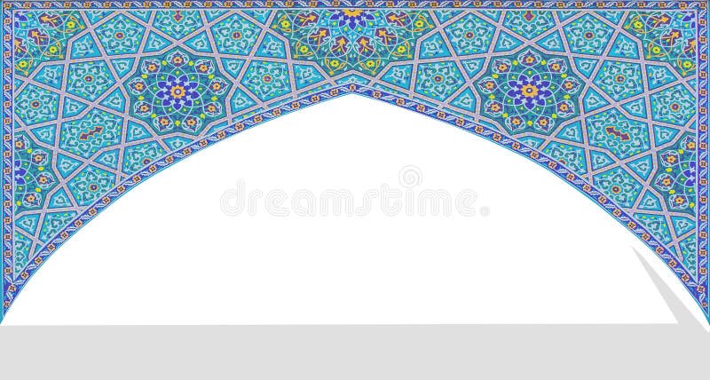 Arch.Arabic Architectural Patterns Colored.Oriental Craft. Stock Photo ...