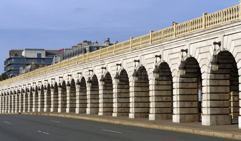 Arch of Bercy Bridge in Paris Stock Photo - Image of travel, bridge ...