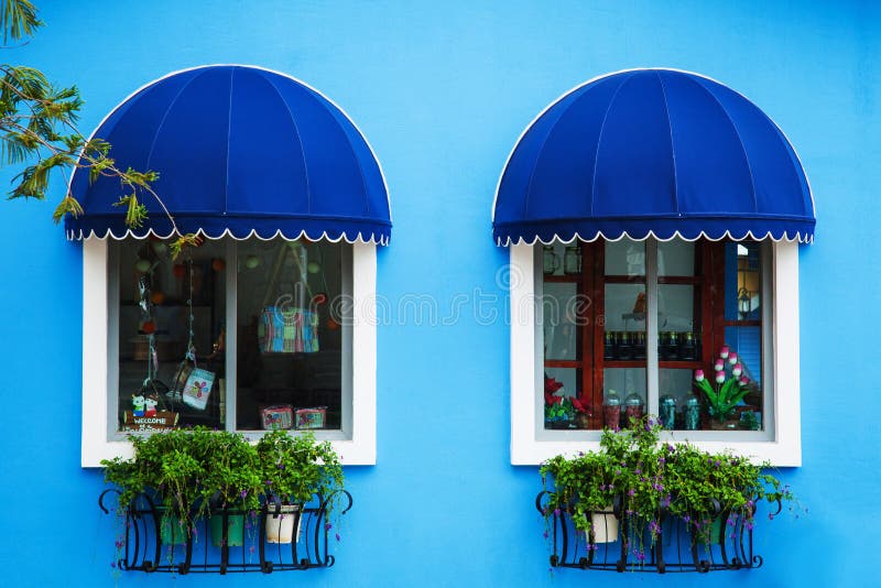 Arch blue windows stock image. Image of blue, ornament - 93004383