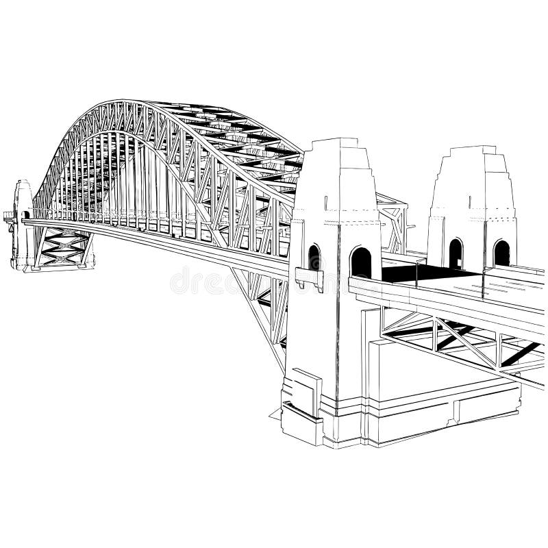 Arch Bridge Construction Structure Vector. Illustration Isolated on ...