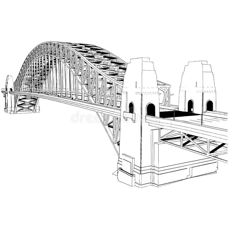 Arch Bridge Construction Structure Vector. Illustration Isolated on ...