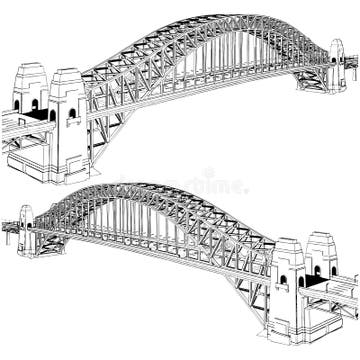 Arch Bridge Construction Structure Vector. Illustration Isolated on ...
