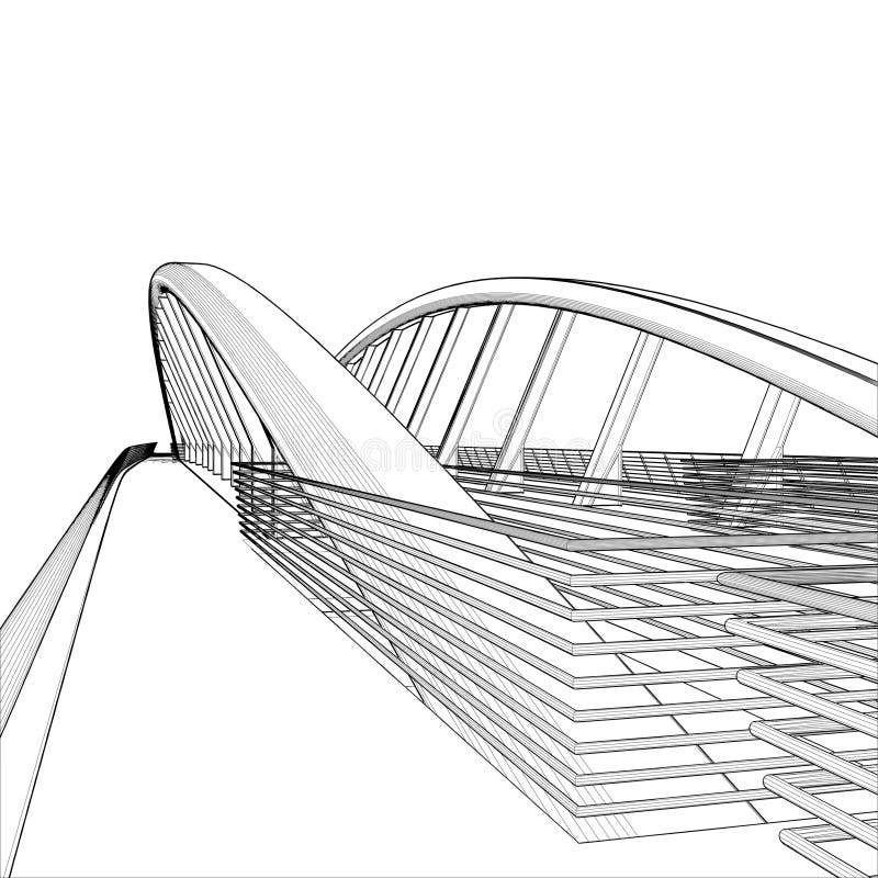 Arch Bridge Construction Structure Vector. Illustration Isolated on ...