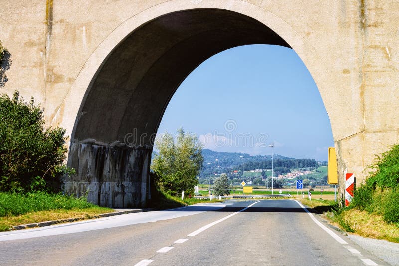 Arch Bridge in Highway Road in Maribor Slovenia Stock Photo - Image of ...