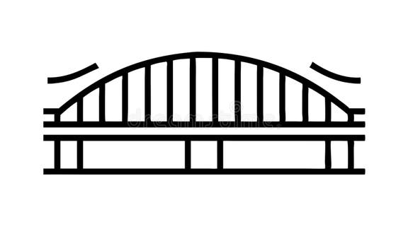 Arch Bridge Icon, Connection and Engineering, Vector Design Generative ...