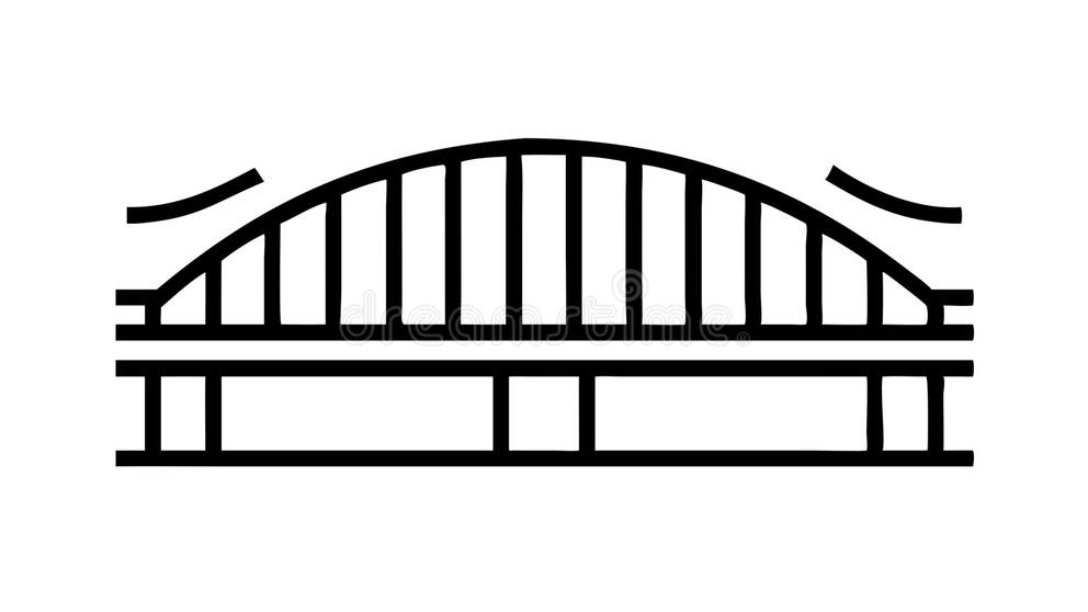 Arch Bridge Icon, Connection and Engineering, Vector Design Generative ...
