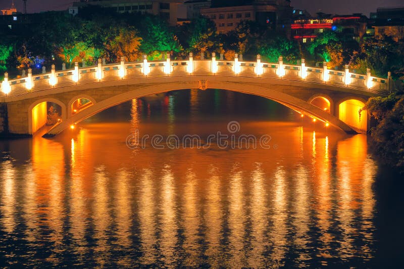 Arch bridge stock photo. Image of lamplight, scenery - 34234924