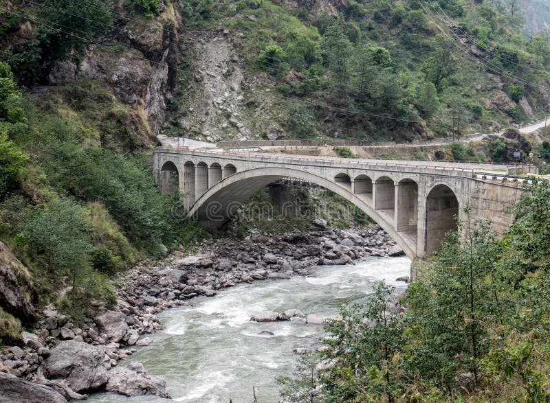 Arch Bridge over River stock image. Image of infrastructure - 92381327