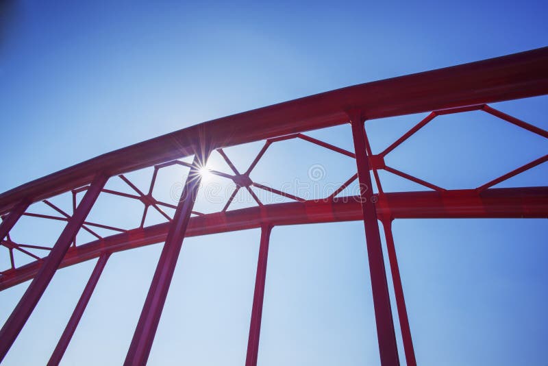 Arch bridge sunlight editorial photography. Image of gate - 36639322