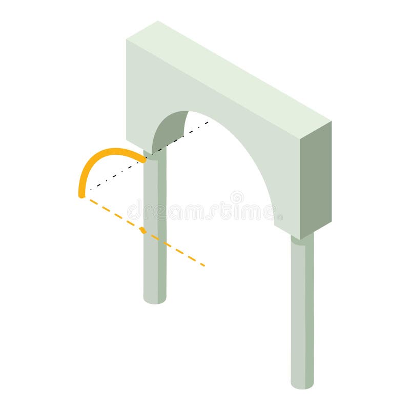 Arch Built Icon, Isometric 3d Style Stock Vector - Illustration of ...