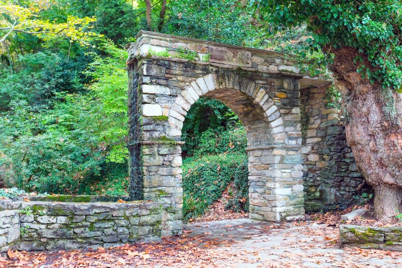 Arch and Centaur Path in Pelion, Greece Stock Image - Image of myth ...