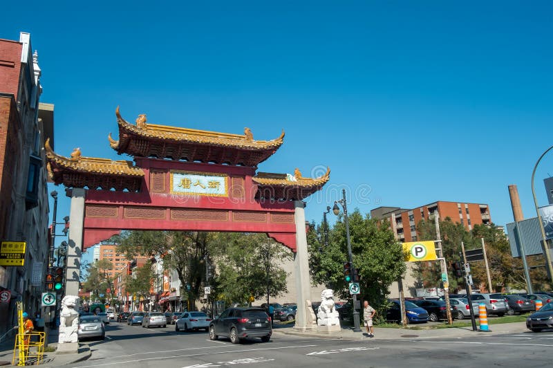 Arch in Chinatown in Montreal Editorial Photography - Image of ...