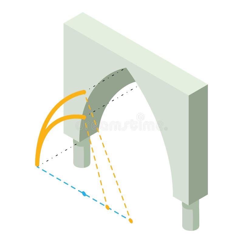 Arch Classic Icon, Isometric 3d Style Stock Vector - Illustration of ...