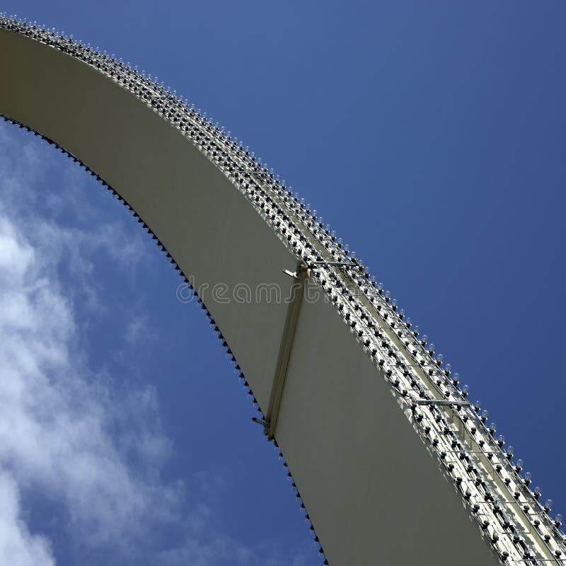 Arch with clear lightbulbs stock image. Image of gate - 36775509