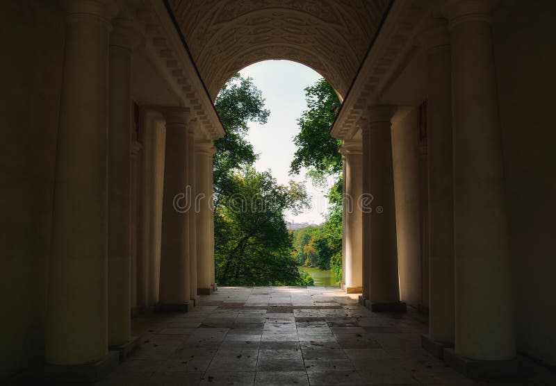Arch with columns stock photo. Image of column, landscaped - 76278046