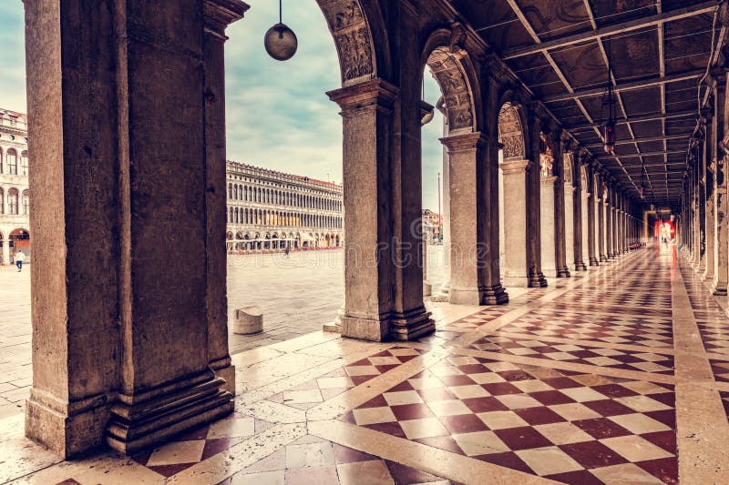 Arch Columns on Piazza San Marco in Venice, Italy Stock Image - Image ...