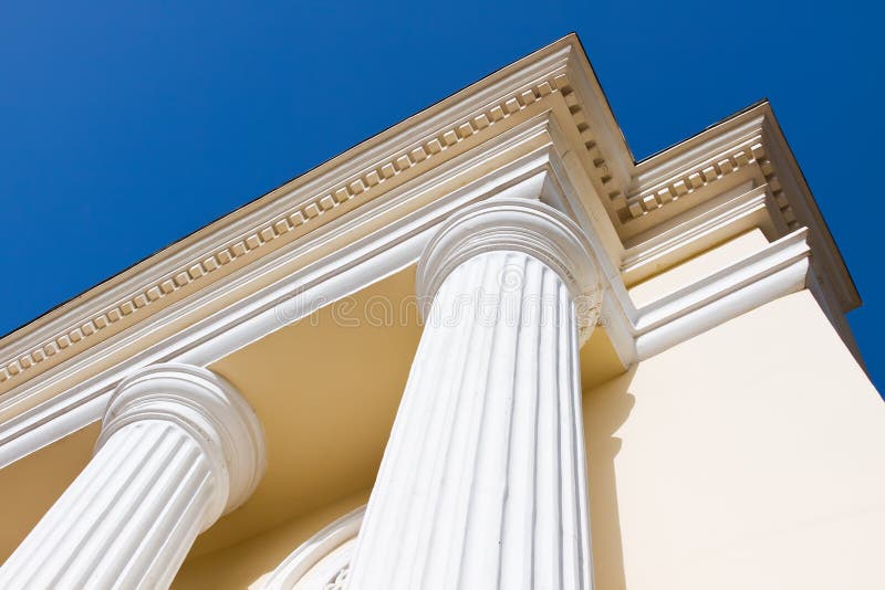 Arch Columns Under Blue Sky Stock Image - Image of architecture ...