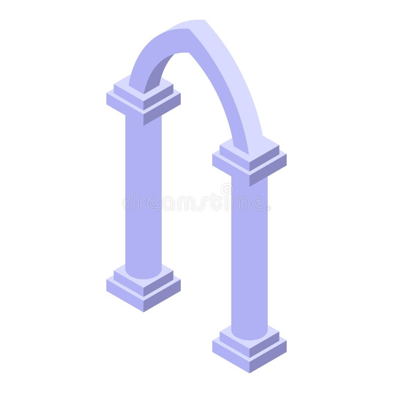 Arch Connecting Two Pillars Symbolizing Unity and Strength Stock Vector ...