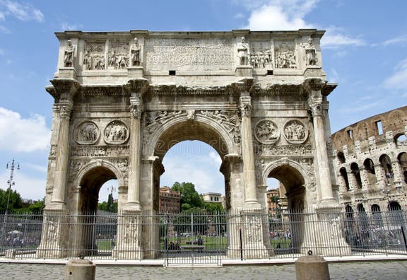 The Arch of Constantine stock photo. Image of arena, brick - 9288968
