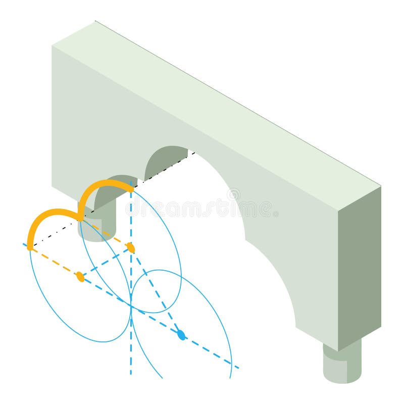 Arch Construction Icon, Isometric 3d Style Stock Vector - Illustration ...