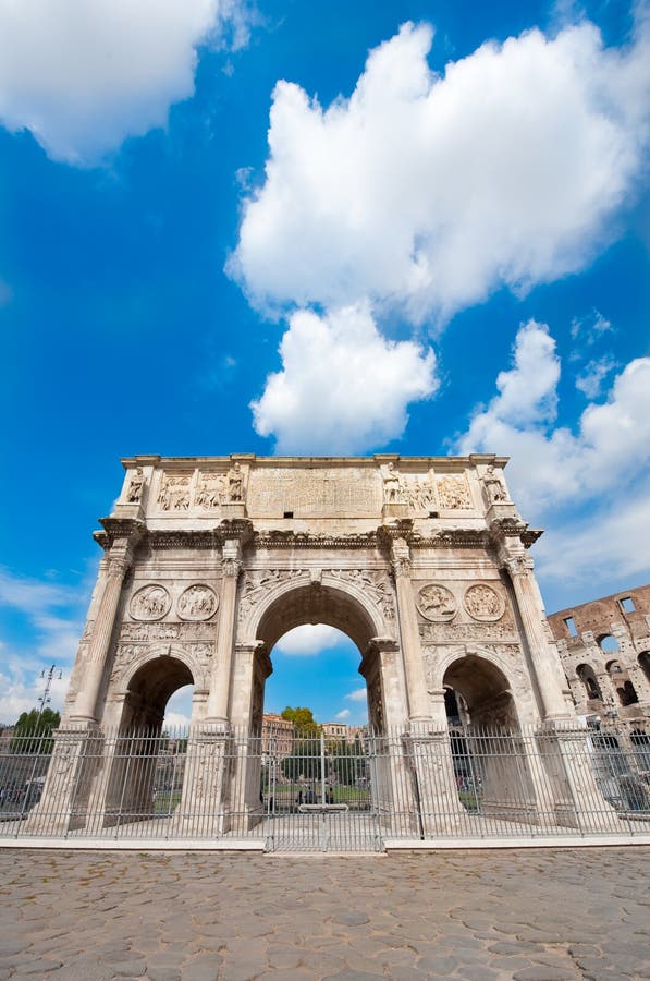 The Arch of Constantine stock photo. Image of arena, brick - 9288968