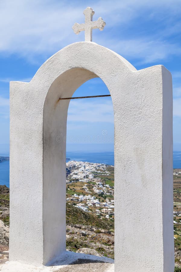 Arch with cross stock image. Image of mediterranean, flowers - 56987877