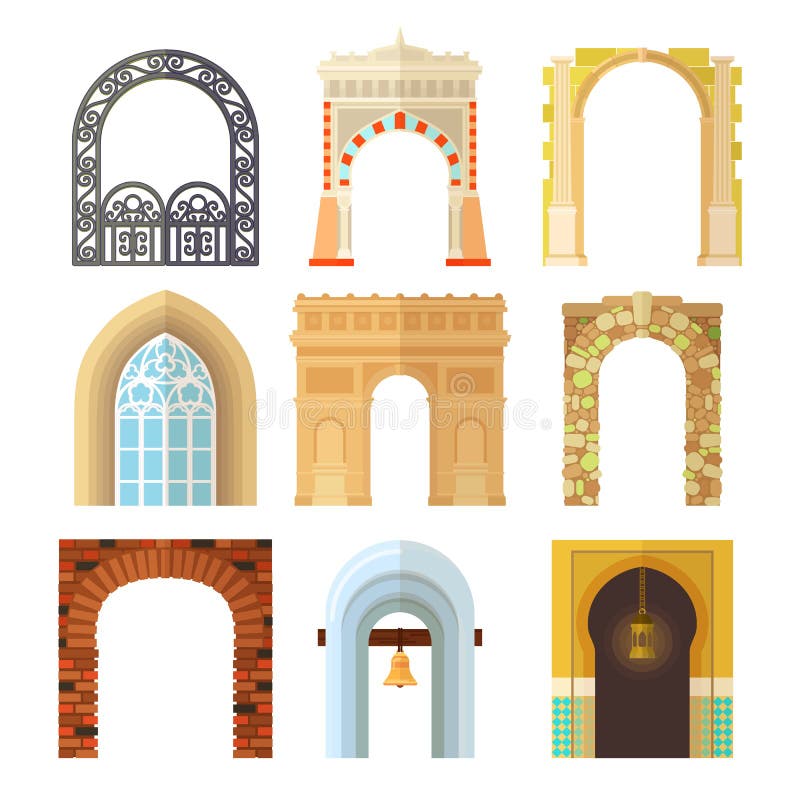 Arch Design Architecture Construction Frame Classic Stock Vector ...
