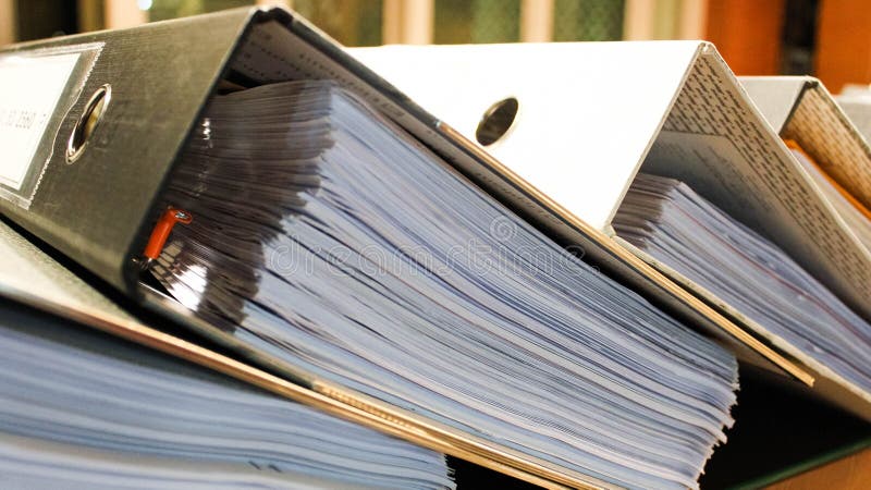 Arch Files Containing Pages of Documents Stock Photo - Image of ...