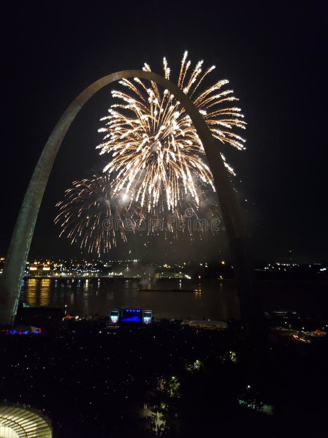 Arch fireworks 2 stock image. Image of arch, gonna, fireworksare ...