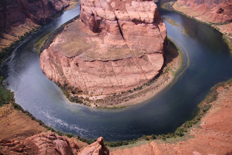 The Arch Formed by the Colorado River in the Horseshoe Bend Stock Image ...
