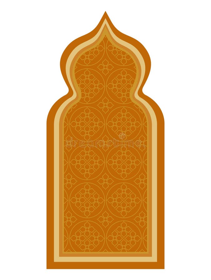 Arch frame golden stock vector. Illustration of design - 267442519