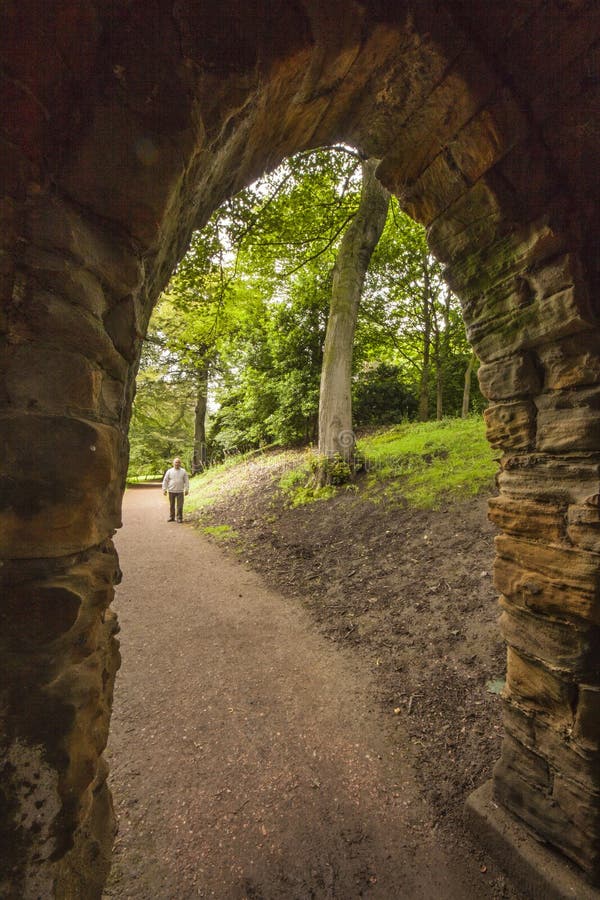 Arch and Garden Path at Nostell Priory Stock Photo - Image of path ...