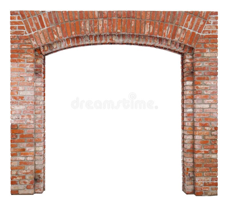 The Arch for the Gate of the Village Barn is Made of Red Bricks ...
