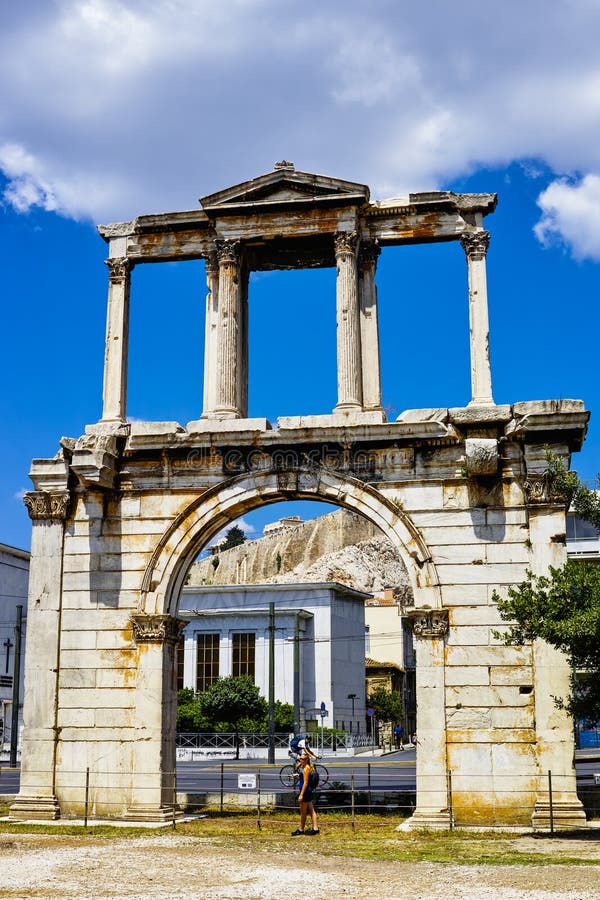 Arch of Hadrian editorial image. Image of background - 58644850