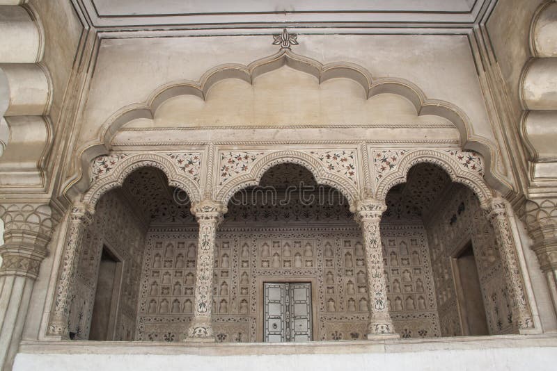 Arch hall in Agra fort stock photo. Image of hall, culture - 38617070