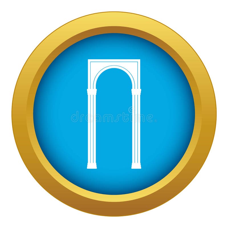 Arch Icon Blue Vector Isolated Stock Vector - Illustration of history ...