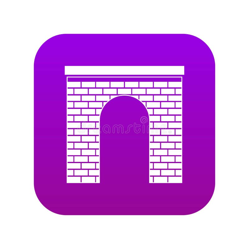Arch icon digital purple stock vector. Illustration of gate - 155208251