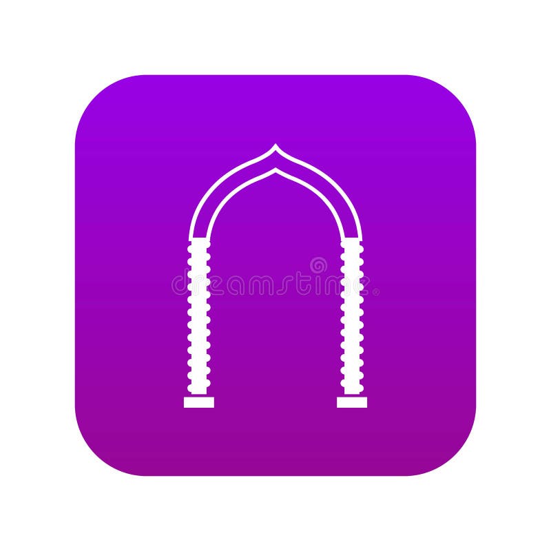 Arch icon digital purple stock vector. Illustration of icon - 155209211